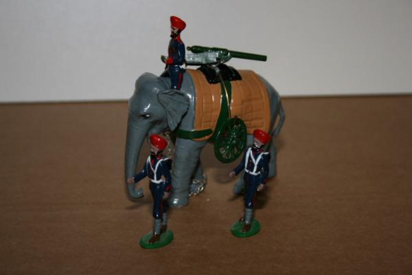 Under Two Flags - Elephant carrying light gun | Treefrog Treasures