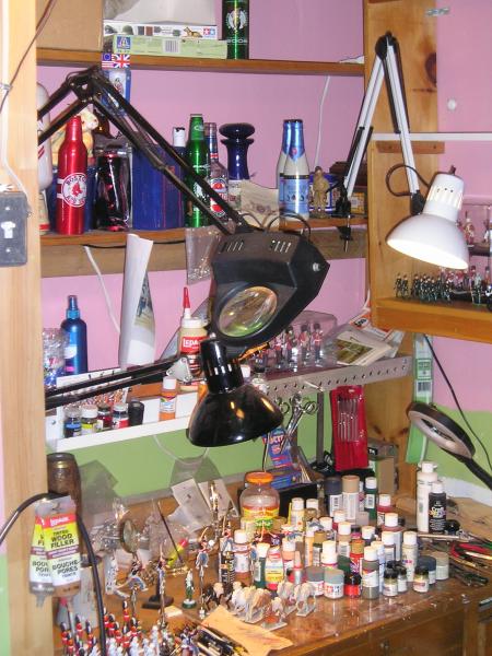 Work bench.What a mess. | Treefrog Treasures
